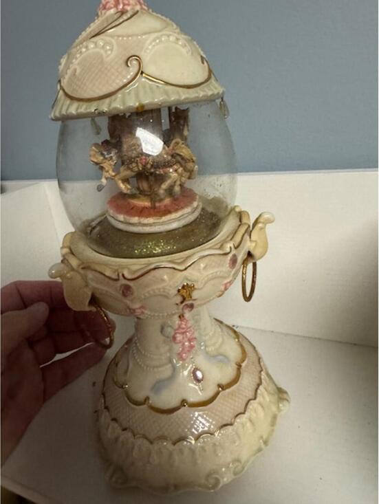Storage & Organization | Vintage Carousel Music Box Figurine With Horse ...